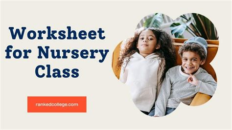Worksheet For Nursery Class All Subjects