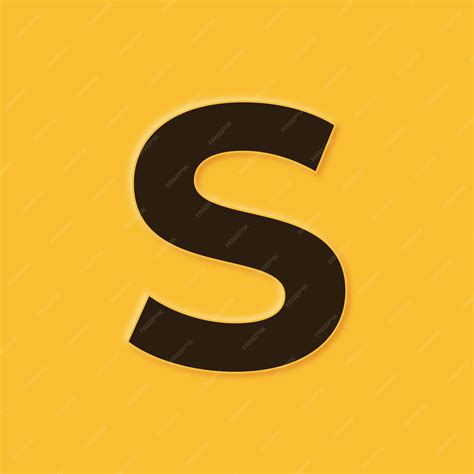 Premium Vector Stunning Embossed Yellow Letter S Icon