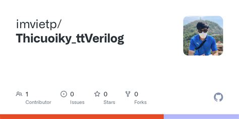 Github Imvietpthicuoikyttverilog