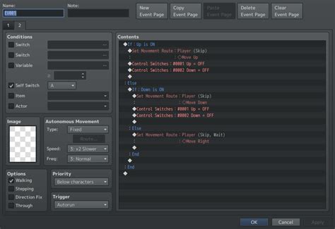 moving character while it moves in parallel event rpg maker forums
