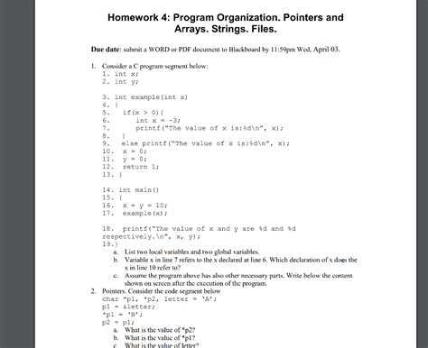 Solved Homework 4 Program Organization Pointers And