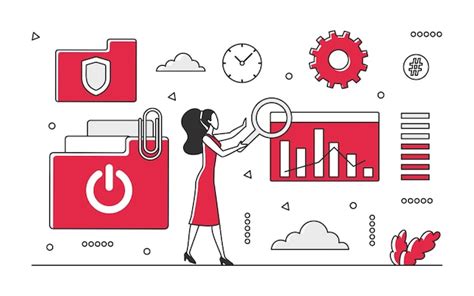 Premium Vector Accouting Department Storing Data