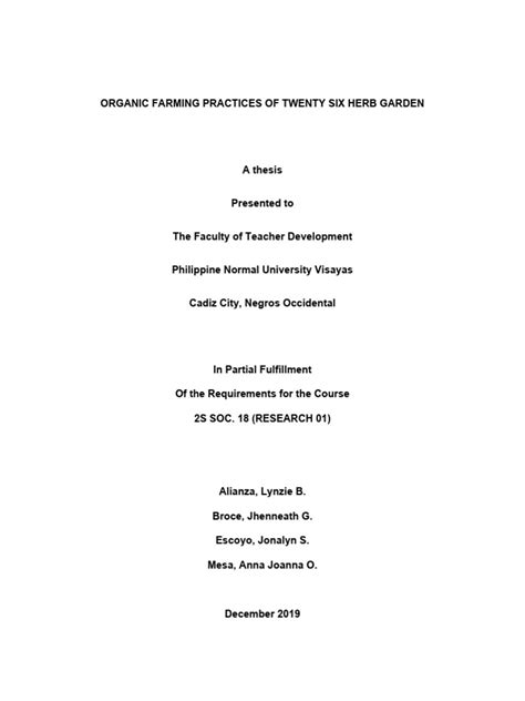 Chapters 1 2 Organic Farming Practices In Bacolod City Features Benefits And Principles Pdf