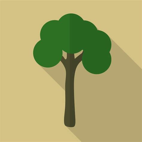 Premium Vector Tree Flat Icon Illustration Isolated Vector Sign Symbol