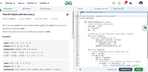 David Mullangi On Linkedin Gfg160 Problemsolving Threesum