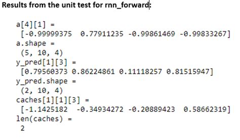 course 5 w1a1 rnn forward unexpected errors appreciate help