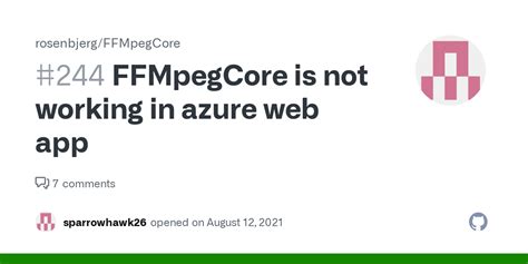 ffmpegcore is not working in azure web app · issue 244 · rosenbjerg