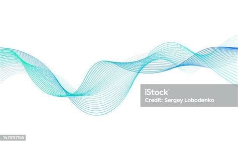 디자인을 위한 추상 다채로운 그라데이션 웨이브 요소 디지털 주파수 트랙 이퀄라이저 양식화된 라인 아트 배경입니다 벡터 그림입니다