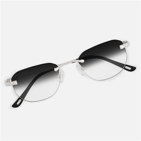Silver Rimless Class I Black Fade Lux Frames