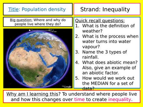 Population Density Teaching Resources