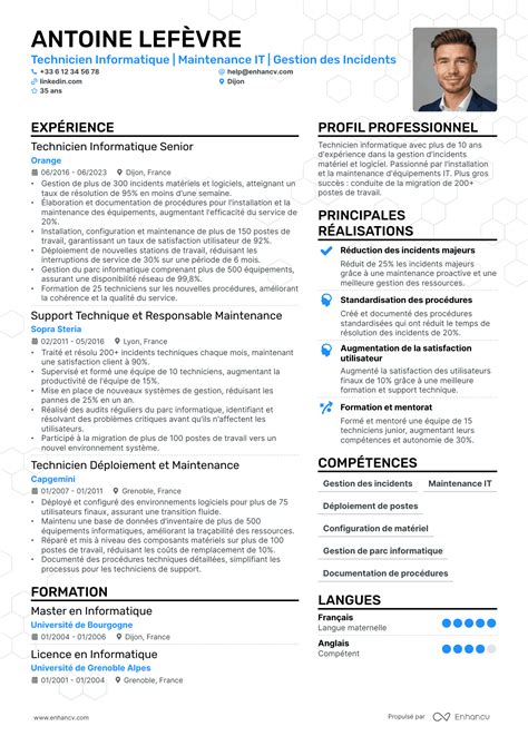 5 Exemples De Cv De Technicien Support Informatique Qui Ont Obtenu Un
