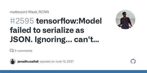 Tensorflowmodel Failed To Serialize As Json Ignoring Cant Pickle Threadrlock Objects