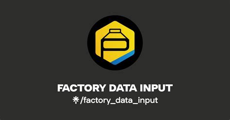 FACTORY DATA INPUT Linktree