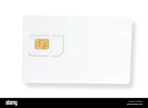 White Sim Card Isolated On White Background Stock Photo Alamy