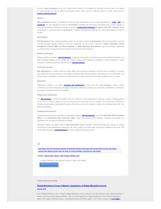 Learn Web Development Courses Development Courses PDF