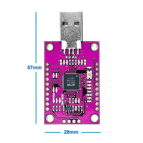 Ftdi Ft232hq Usb Çevirici Modül Uart Rs232 Rs485 Jtag Flash Card Fifo