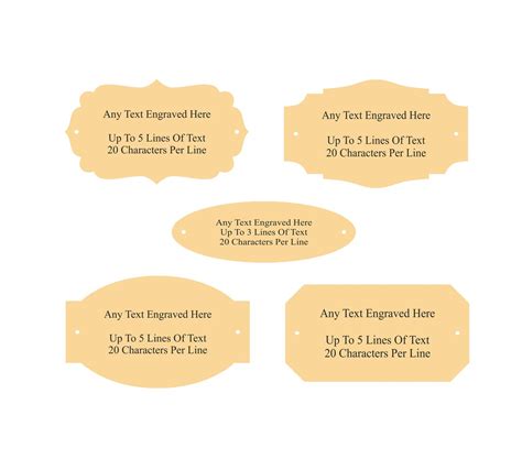 Personalised Engraved Solid Brass Name Plate Available In Various