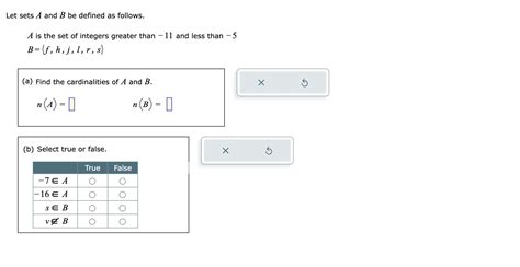Solved Let Sets A And B Be Defined As Follows A Is The Set Chegg Com