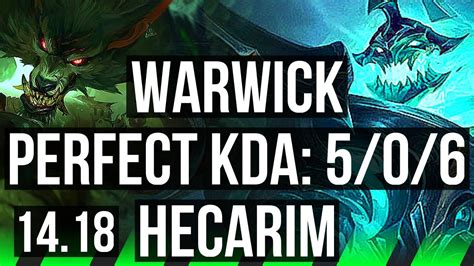 Warwick Vs Hecarim Jgl 506 70 Winrate Na Diamond 1418