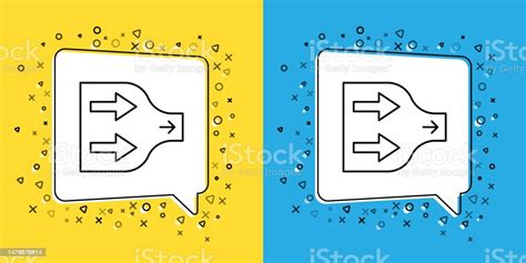 노란색과 파란색 배경에 격리된 줄 화살표 아이콘을 설정합니다 방향 화살표 머리 기호입니다 탐색 포인터 기호입니다 벡터 금융에