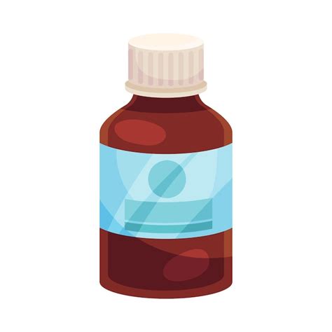 Premium Vector Brown Glass Bottle With A White Cap Vector