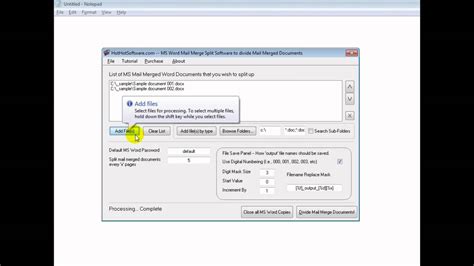 How To Ms Word Mail Merge Split Software To Divide Mail Merged