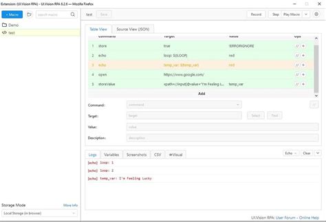 how to clear reset variable when a new next loop starts ui vision ui vision ai and ocr