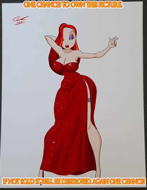 Jessica Rabbit Femme Fatale Pin Up Art Print 85x11 Etsy