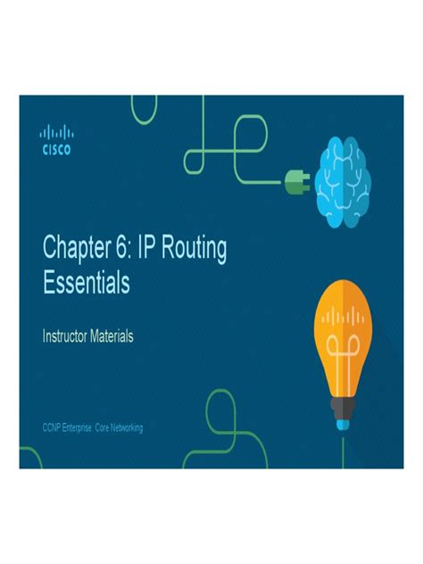 Chapter 6 Ip Routing Essentials Instructor Materials Pdf Routing