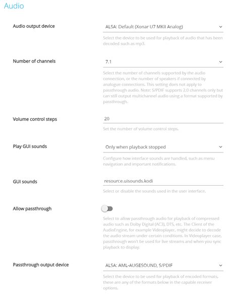 Usb Sound Card Only Outputs Stereo In Kodi But With Alsa It Can Play General Support