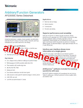 AFG C Datasheet PDF TEKTRONIX INC