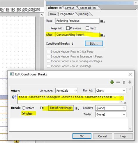 solved adobe form start new page at subform sap community