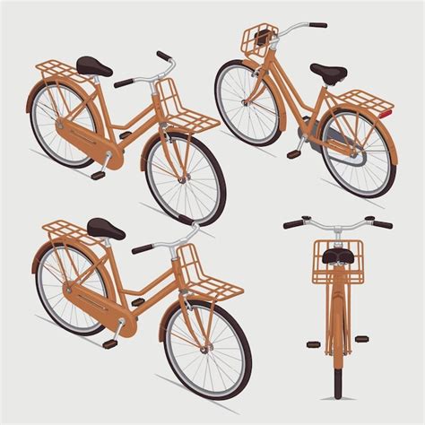 A Bicycle With A Basket On The Front And The Bottom Of The Picture Has