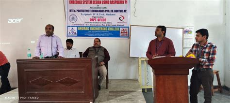 Report On A Three Day Workshop On Embedded System Design Using
