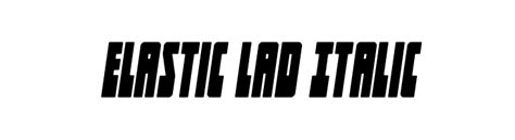 Elastic Lad Italic Font