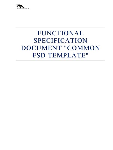 Fsd Template Eng Pdf Specification Technical Standard Interface Computing