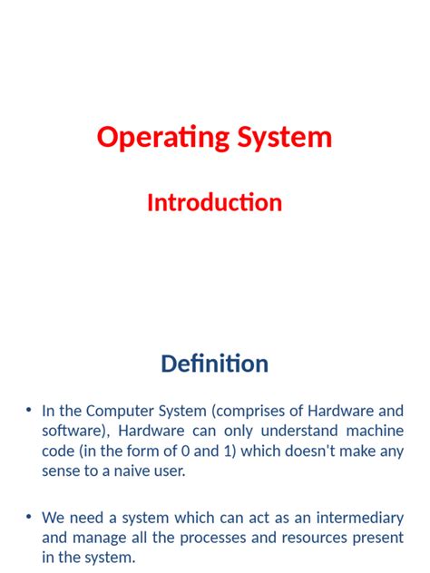 Operating System Introduction1 Pdf
