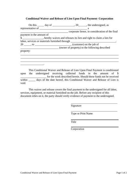 Conditional Release Final Fill Out And Sign Online Dochub
