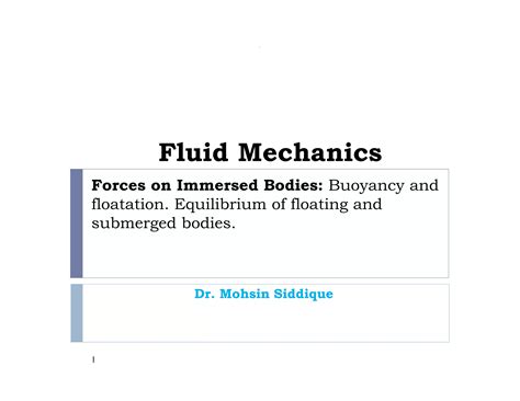 Buoyancy And Floatation Pdf