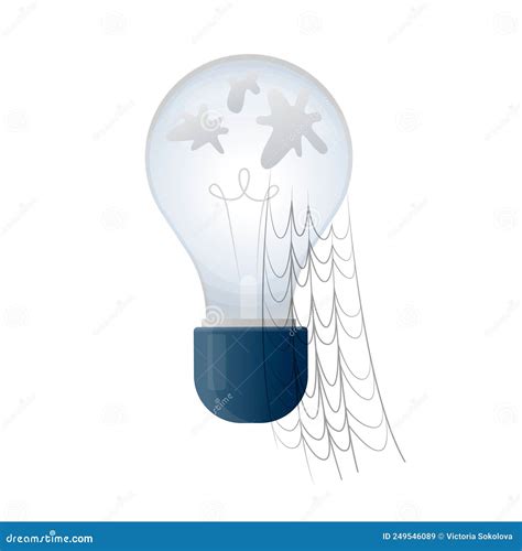 Image With A Turn Off Dirty Light Bulb With Web Stock Vector Illustration Of Design Metaphor