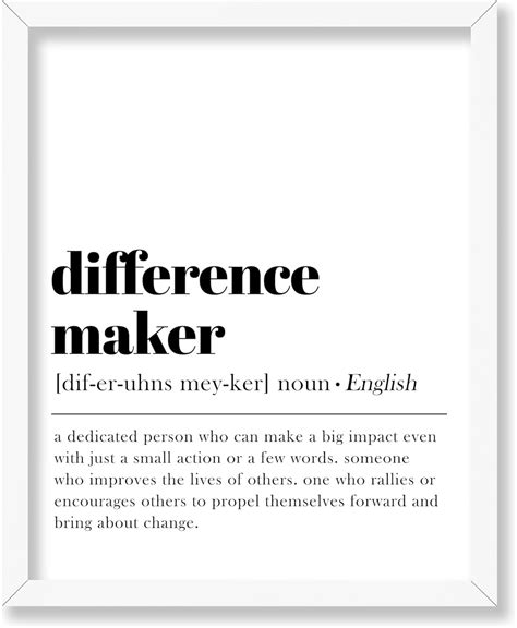 Ksiw Typography Poster Dictionary Print Definition Of Difference Maker Book Page T