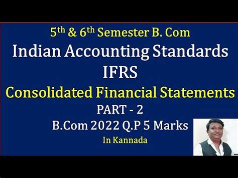 Ifrs Consolidated Financial Statements Part B Question