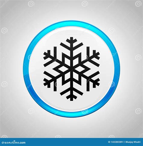 Snowflake Icon Round Blue Push Button Stock Illustration Illustration