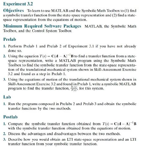 Experiment 32 Objectives To Learn To Use Matlab And
