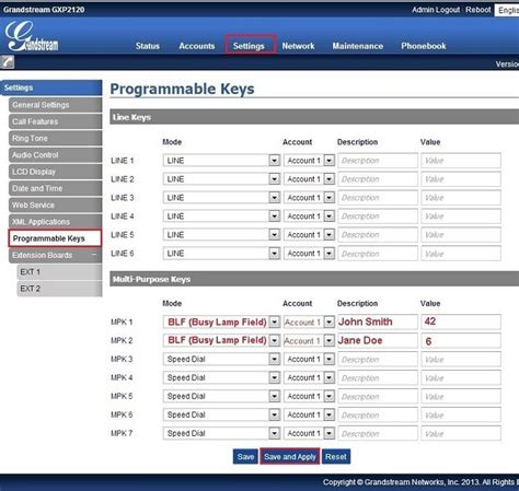 How To Configure The Blf Function For Grandstream Phones Sipgate Team Uk