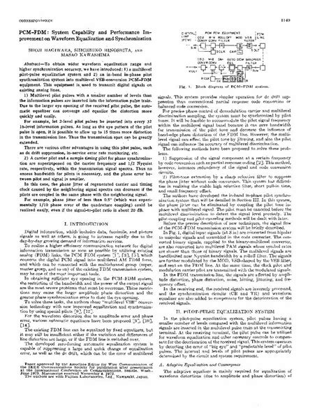 pdf pcm fdm system capability and performance improvement on