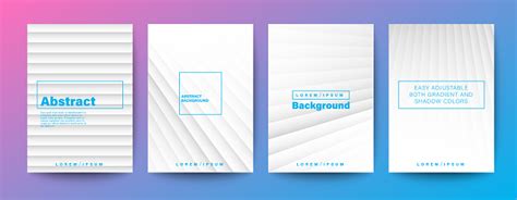 브로셔 전단지 포스터 전단지 연례 보고서 책 표지 그래픽 디자인 레이아웃 템플릿 A4 크기에 대한 흰색 배경에 최소한의 추상 대각선 세트 0명에 대한 스톡 벡터 아트 및