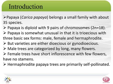 Sex Determination In Papaya PPTX Reproductive Health Diseases And Conditions