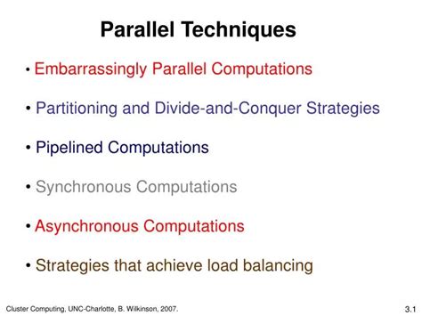 Ppt • Embarrassingly Parallel Computations • Partitioning And Divide And Conquer Strategies