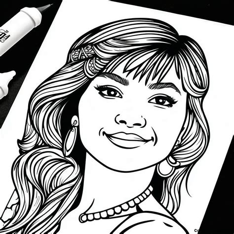 Zendaya Coloring Page Coloring